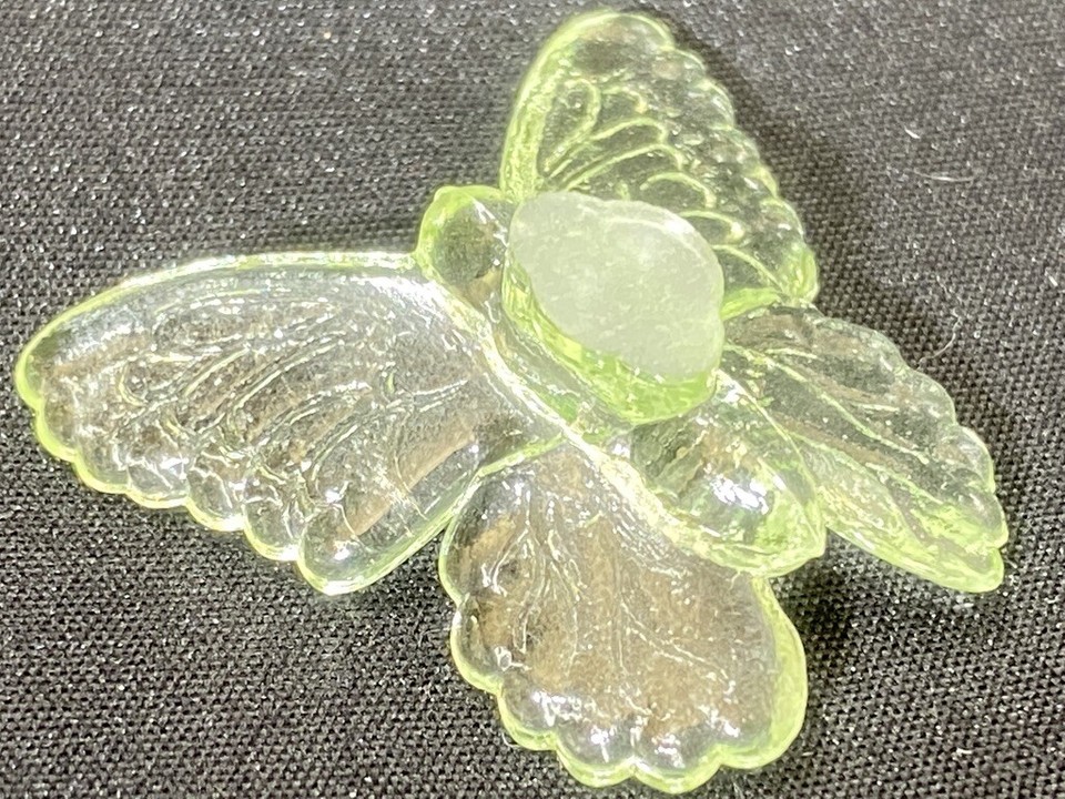 Green Vaseline glass butterfly insect monarch glow moth animal uranium ...