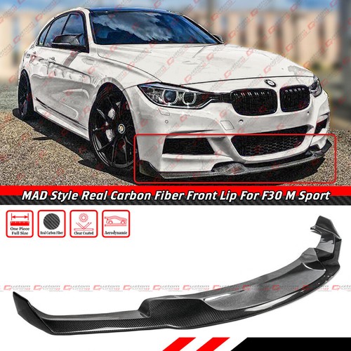 For 2012-2018 BMW F30 F31 M Sport MAD Style Real Carbon Fiber Front ...