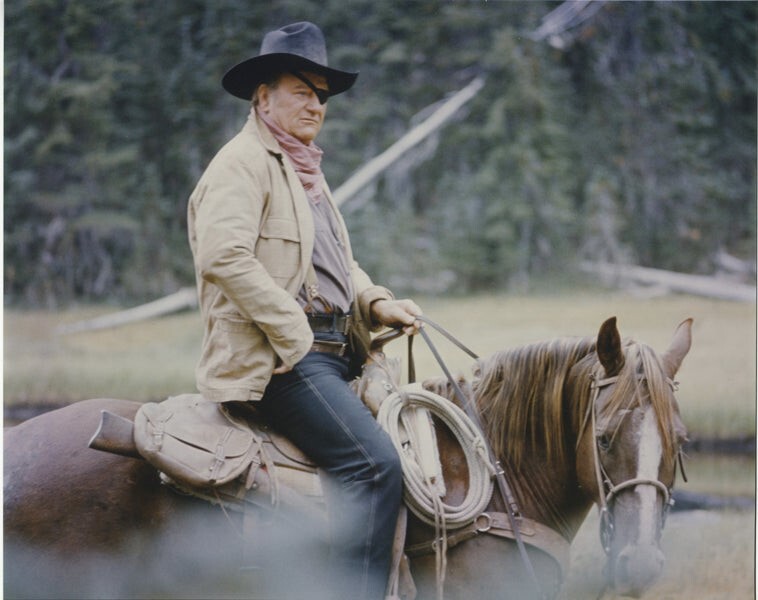 John Wayne True Grit Rooster Cogburn on horse Vintage Photo from ...
