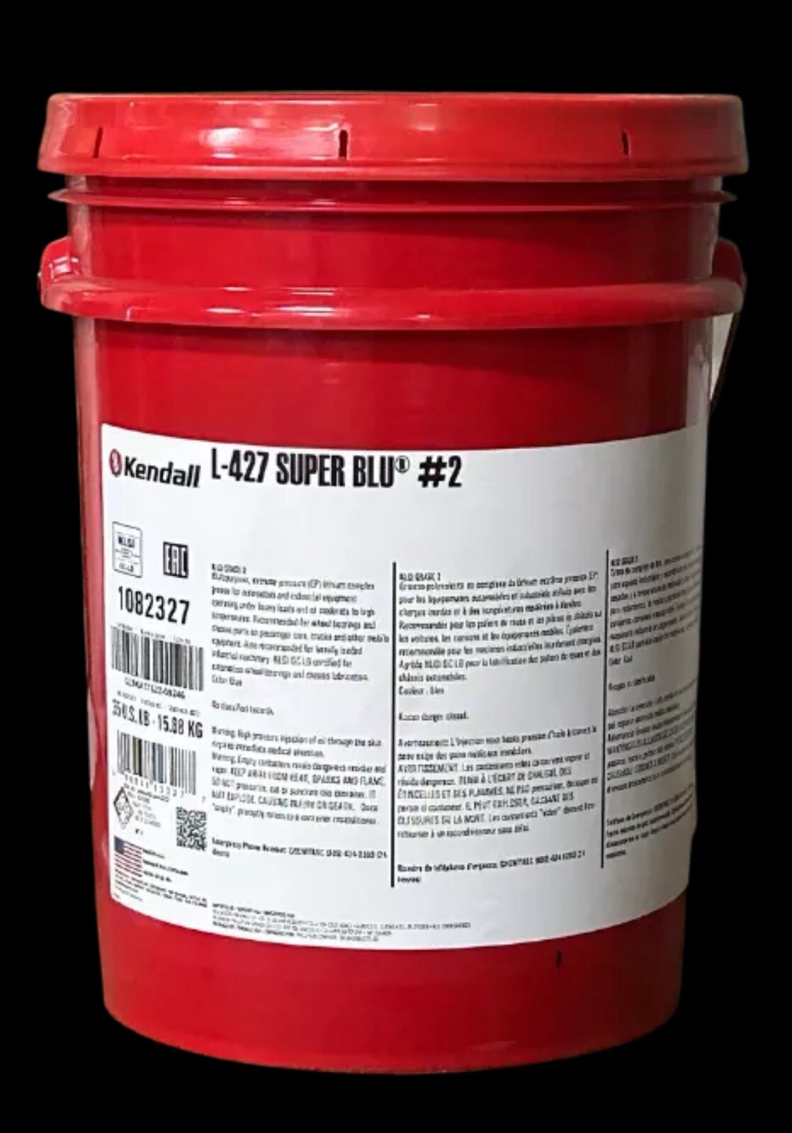 Kendall L-427 Super Blu Grease, NLGI #2 GC-LB; Multipurpose Extreme ...