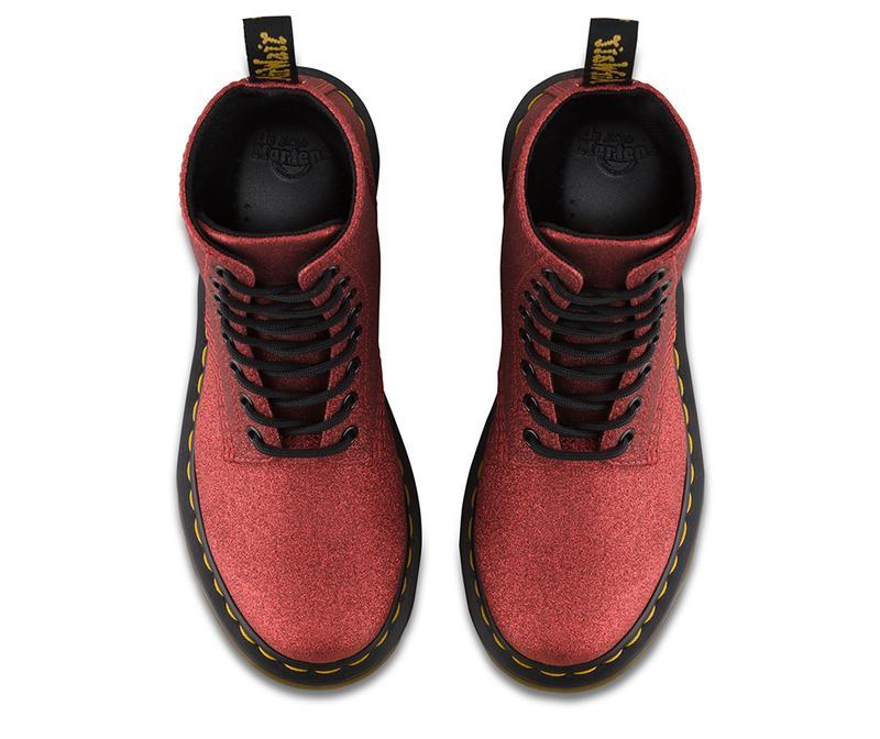 Dr Martens 8 Loch 1460 Pascal Pu Red Glitter 24839602 Classic Doc | eBay.de