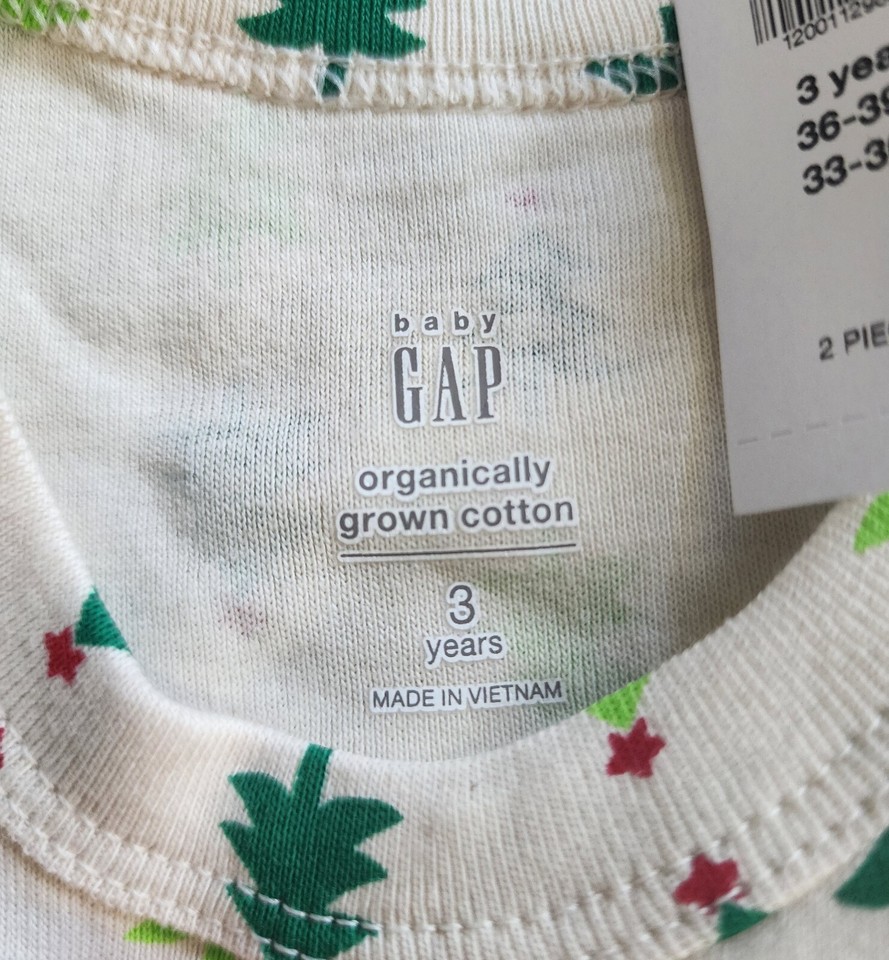2x Baby Gap 100% Organic Cotton PJ Sets Size 3 YRS - 2 Pc Sets - Stripes & Tree | eBay