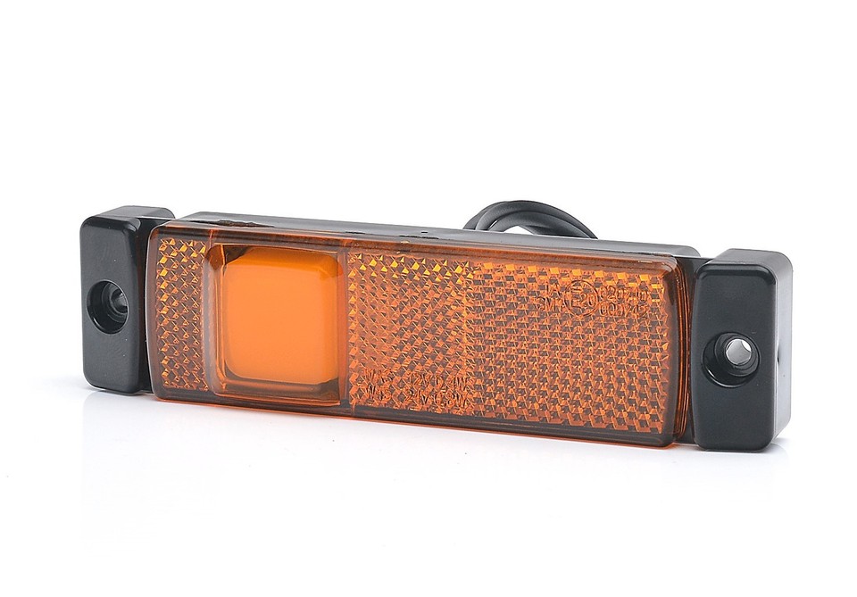 2 pcs LED Amber Side Marker Lights 12-24V Neon Lamps Truck Trailer ...