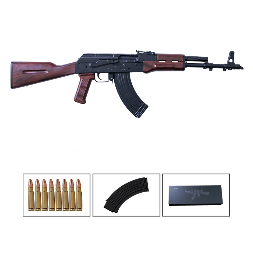 1:2 scale Alloy Army AK-47 Rifle Shell Eject Toy Gun ABS Mini Guns No ...