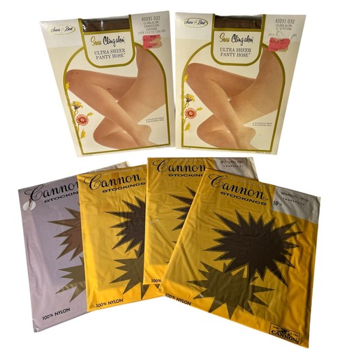 Lot of 6 Pairs Vintage Nylon Stockings Hosiery Pantyhose 4 CANNON 2 ...
