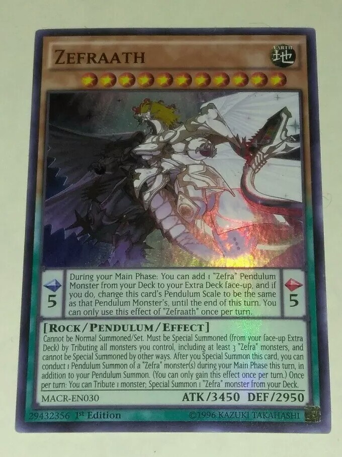 Yugioh! Zefraath - MACR-EN030 - Super Rare - 1st Edition MP FOIL | eBay