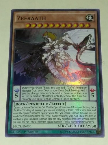 Yugioh! Zefraath - MACR-EN030 - Super Rare - 1st Edition MP FOIL | eBay