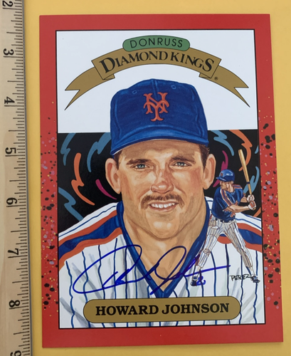Howard Johnson SIGNED 1990 Donruss Super Diamond Kings 5x7 #18 ...