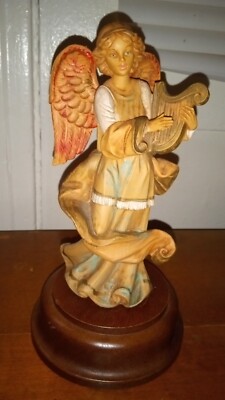 Vtg Depose Italy Simonetti Angel w Harp Rotating Music Box | eBay