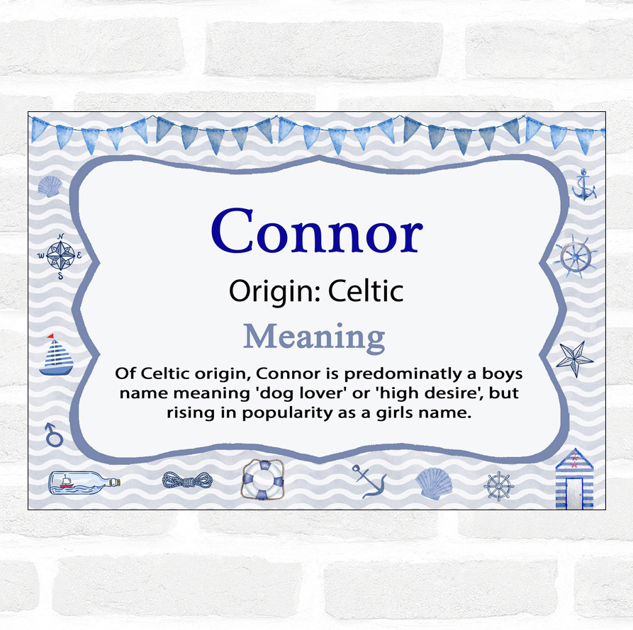 Connor Name Meaning Nautical Certificate | eBay UK