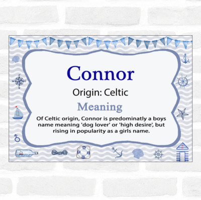 Connor Name Meaning Nautical Certificate | eBay UK