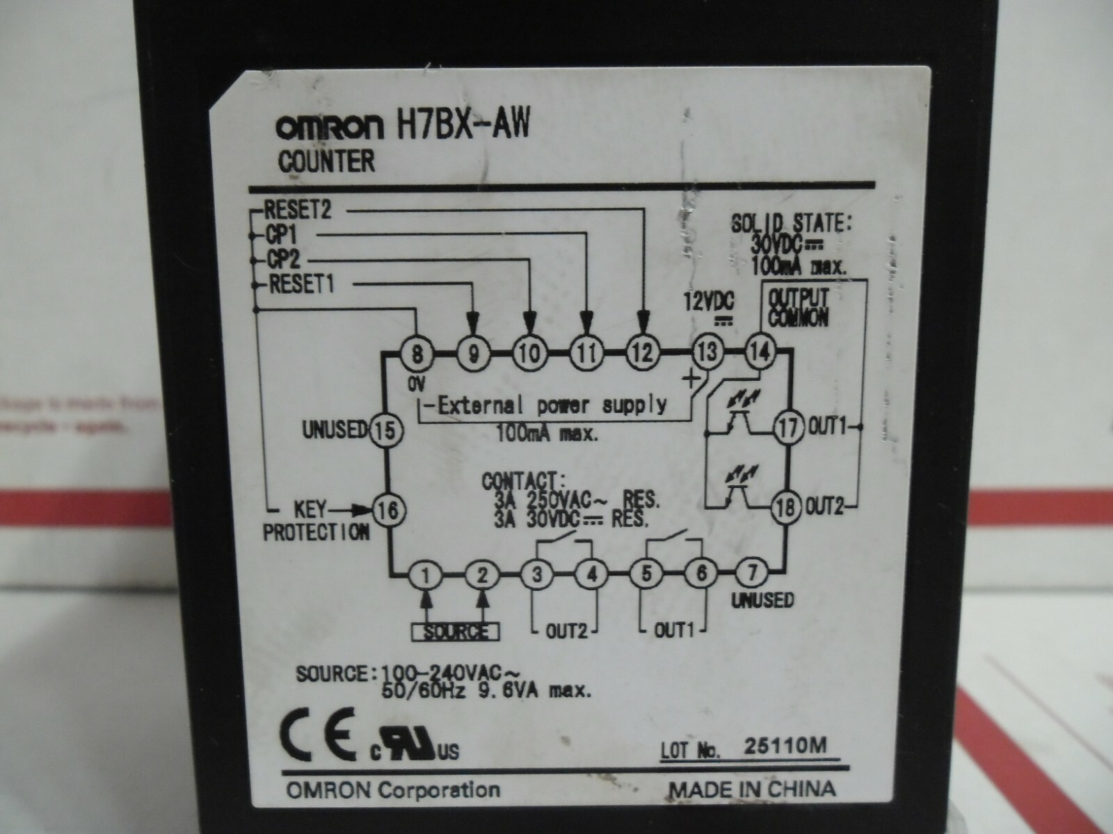 OMRON COUNTER H7BX-AW 100-240VAC | eBay UK