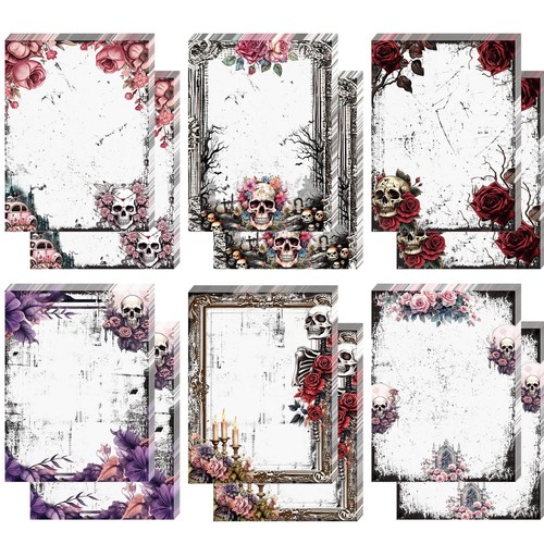 24 Pcs Gothic Sticky Notes Bulk Skull Gifts for Women Witchy Office ...