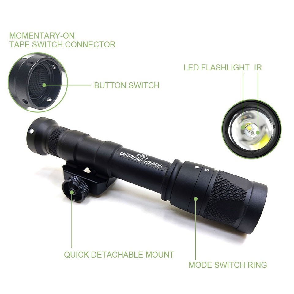 M600V IR Infrared & LED Weapon light For Rifle Flashlight with Remote ...
