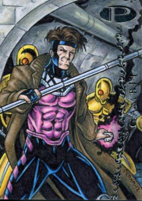 Marvel Premier 2012 Sketch Card By Tony Perna - Gambit | eBay