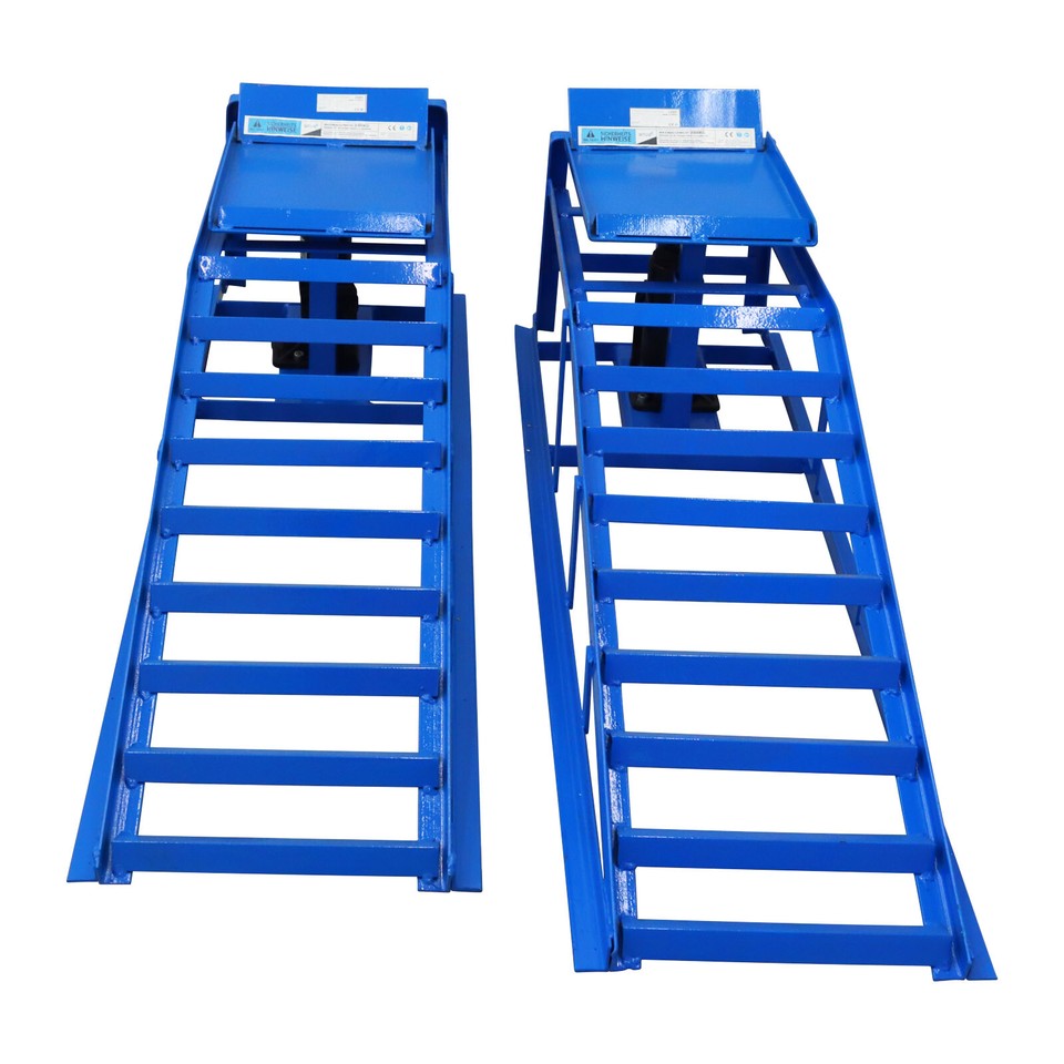 TECHTONGDA® Heavy Duty Auto Car Service Ramps Lifts 10.6"-14.9" with 5T ...