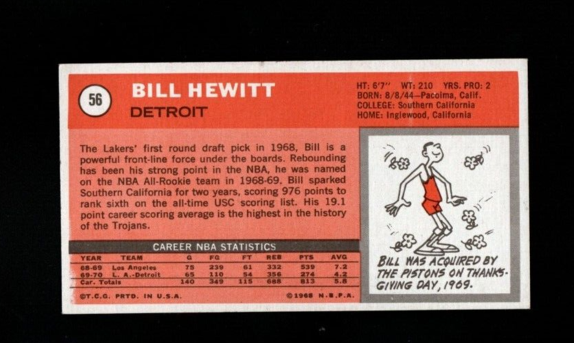 1142* 1970-71 Topps # 56 Bill Hewitt NM | eBay