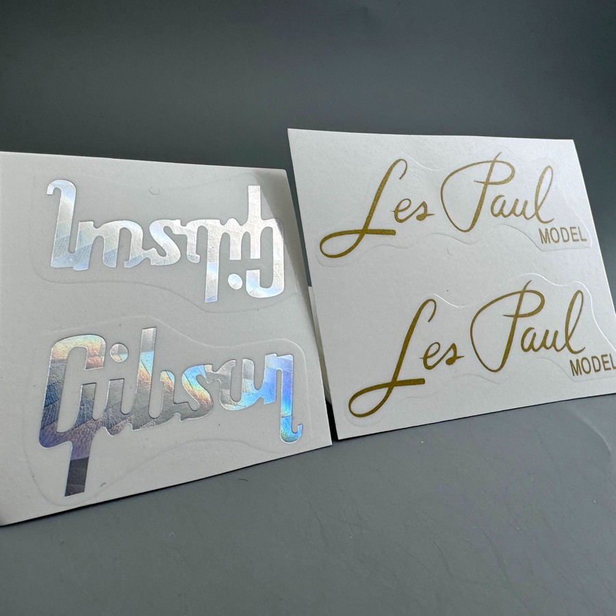 2 Sets Waterslide Gibson Lespaul Guitar Headstock Peg head Logo Decal ...