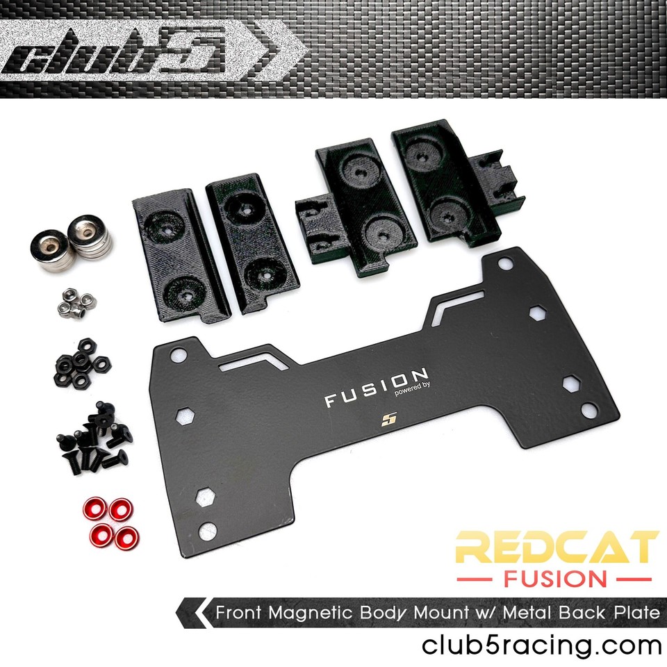 Front Magnetic Body Mount w/ Metal Back Plate for Redcat Fusion | eBay