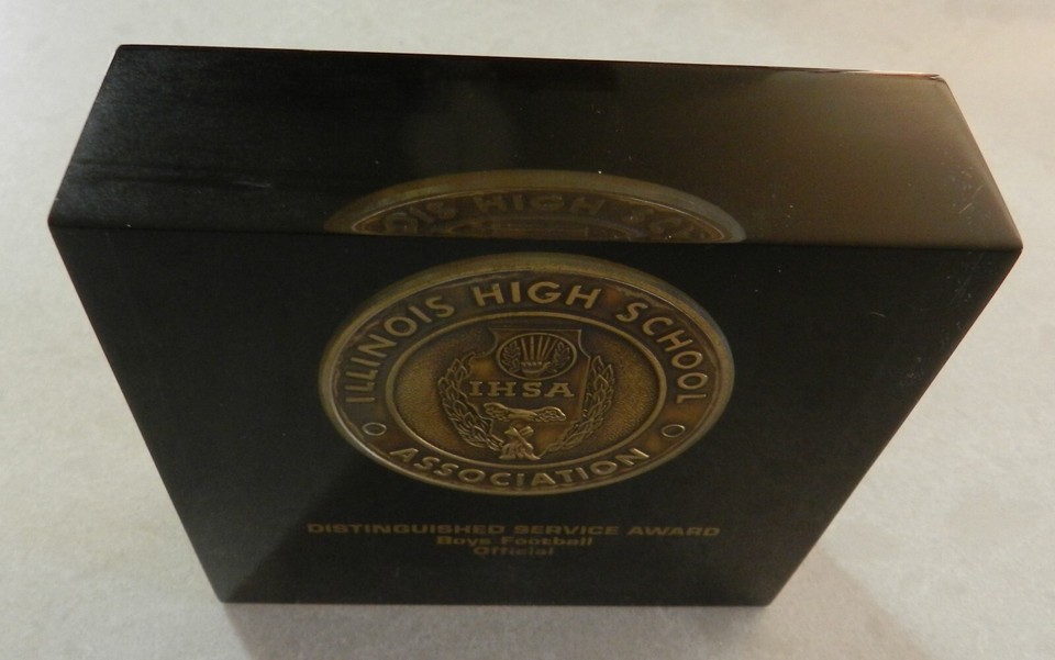 Rare Vintage IHSA Distinguished Service Award Boys Football Official IHSA Crest | eBay
