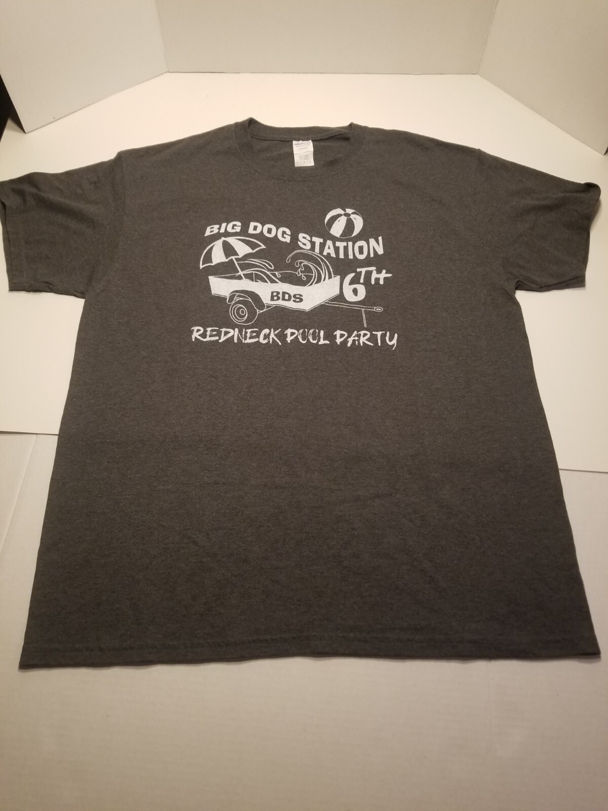 Gildan 2019 Big Dog Station Redneck Pool Party Gray T… - Gem