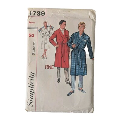 Simplicity 4739 mens robe sewing pattern - Size S - complete ff | eBay