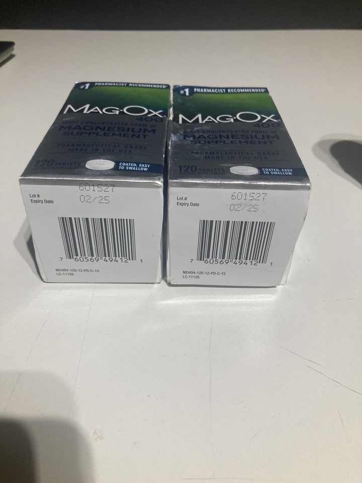 MagOx Magnesium 400mg Tabs 120ct ( 2 pack ) Exp 2/2025 767644005869| eBay