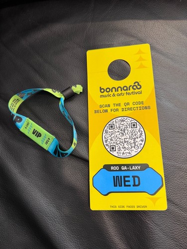 (1) Bonnaroo VIP 4 DAY tickets & Camping Pass Roo GA -LAXY GA Wednesday ...