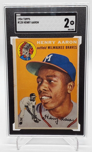 1954 TOPPS #128 HENRY AARON SGC 2 ROOKIE 0062483 | eBay