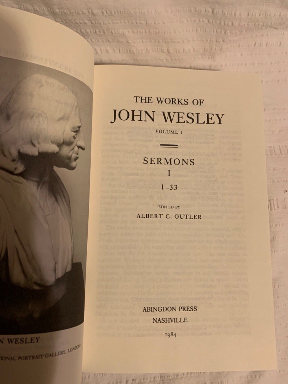 The Works of John Wesley Volume 1: Sermons I (1-33) by Outler, Albert C ...