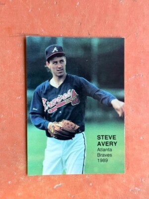 STEVE AVERY BRAVES 1989 Rookies Superstars RARE UNLICENSED CARD #16 ...