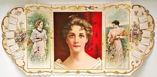 RARE Antique 1899 Youth's Companion Die Cut Embossed 4 Fold Calendar | eBay