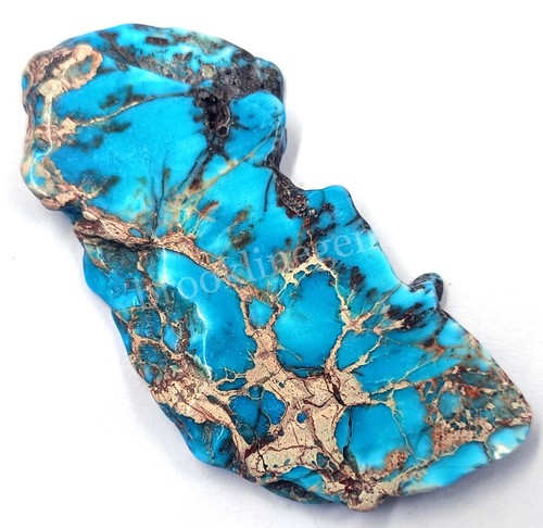 110 Ct Natural Blue Turquoise Slab Uncut Rough Certified Loose Gemstone ...