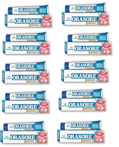 ORASORE MOUTH ULCER RELIEF GEL WITH SPEARMINT, FENNEL & GLYCERINE 10g X ...