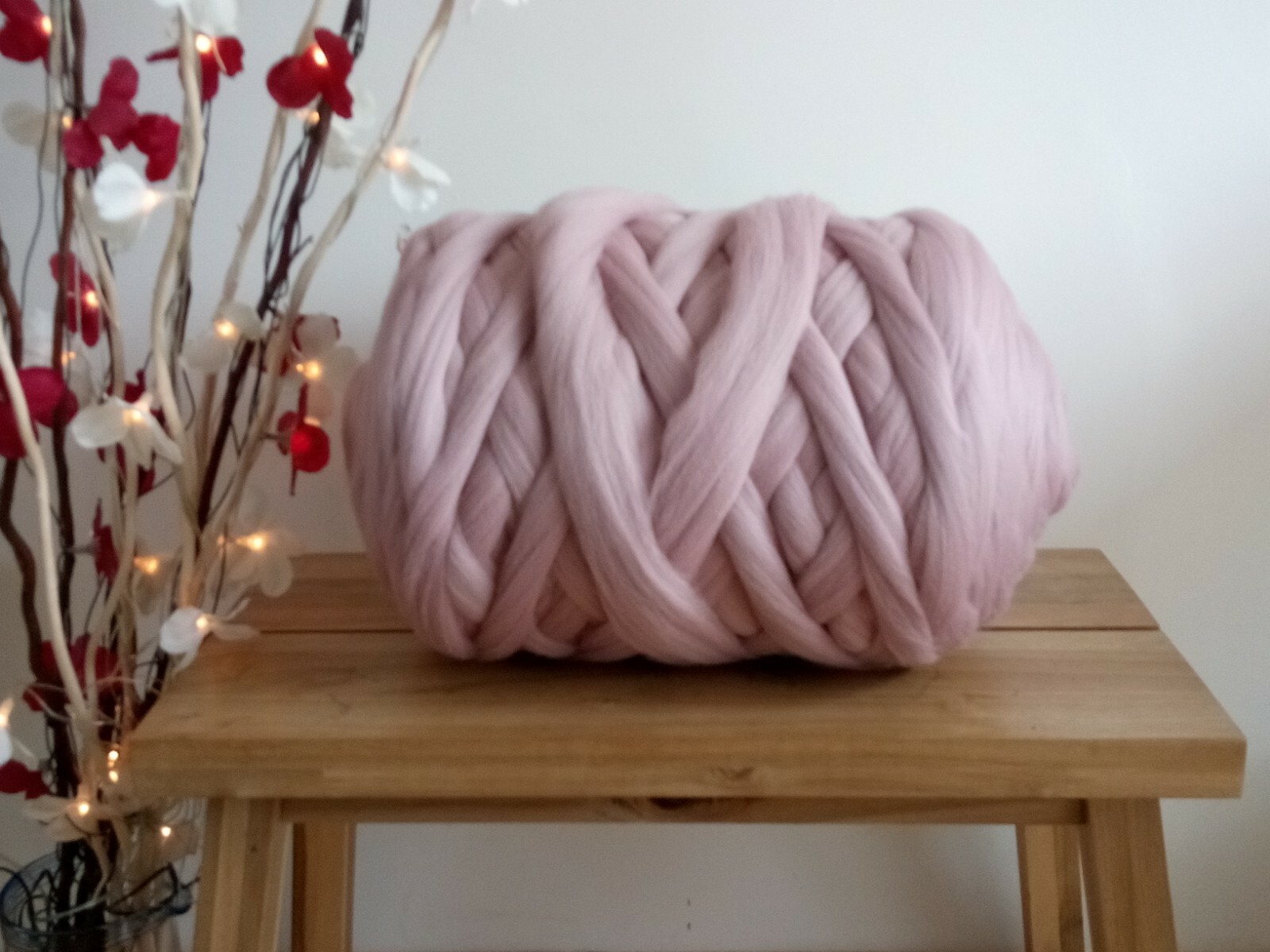 Dusty Pink*Merino Wool Tops Roving Dry and Wet Felting or Arm Knitting ...