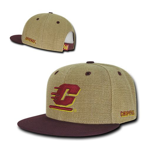 Central Michigan University CMU Chippewas Jute Flat Bill Baseball Ball ...