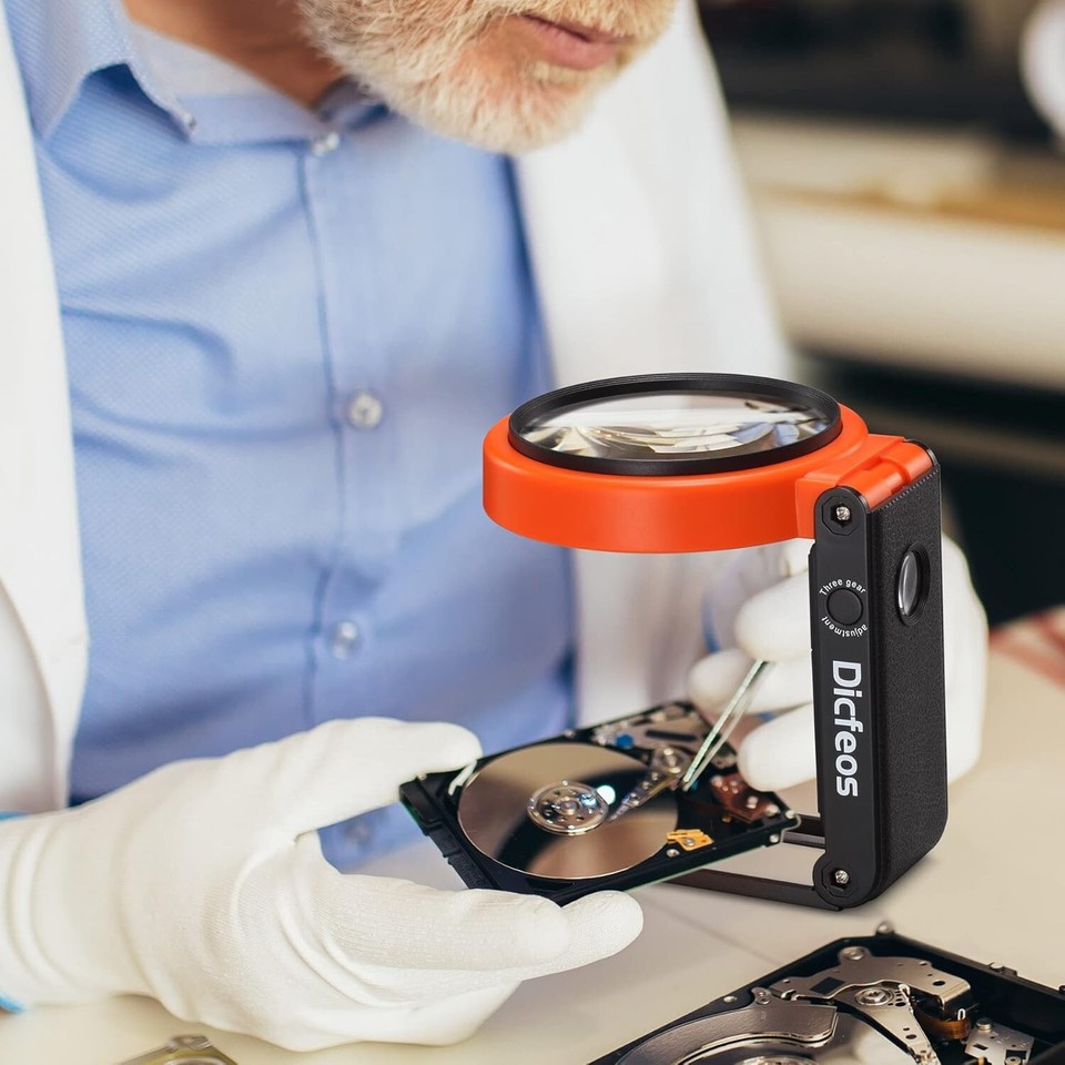 30X 40X Magnifying Glass With Light And Stand, Non-rechargeable ...