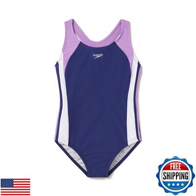 Speedo Girl's Swimsuit One Piece Infinity Splice Thick Strap | eBay