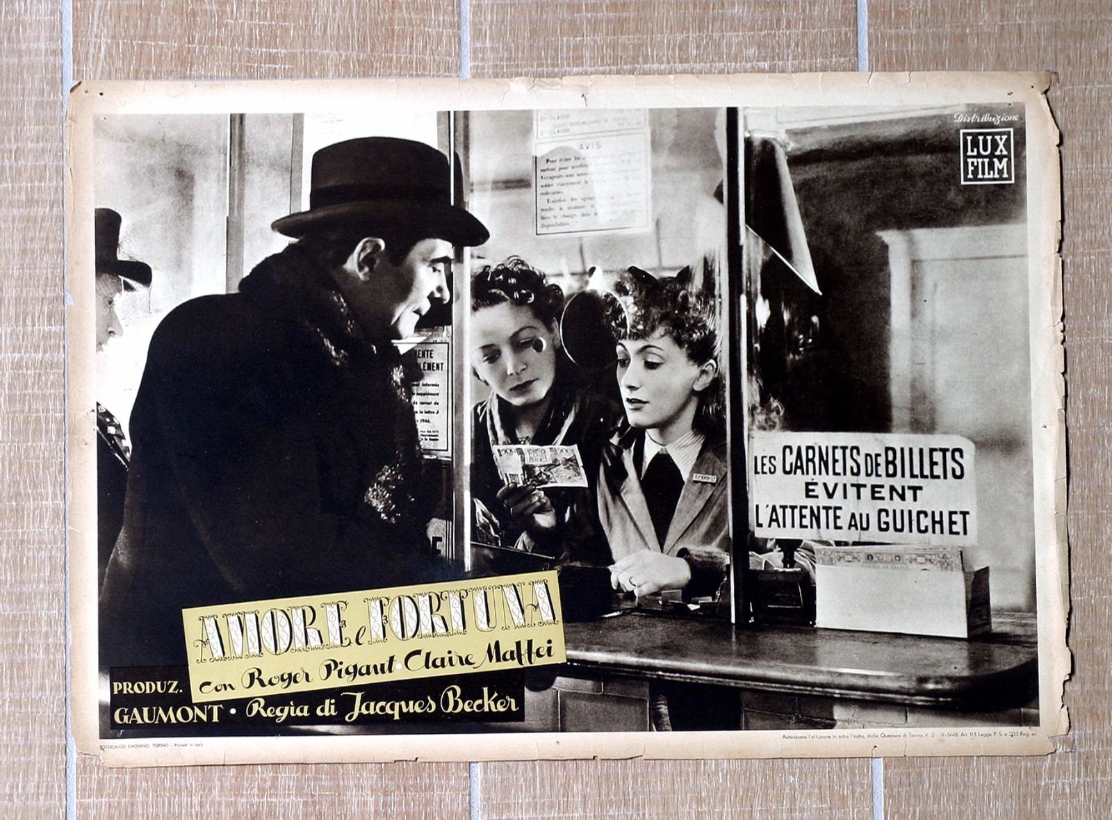 AMORE E FORTUNA fotobusta poster affiche Pigaut Maffei Antoine et ...