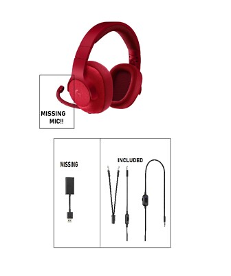 Logitech G433 7.1 Surround Gaming Headset Fire Red PC, PS4, Switch ...