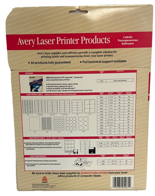 Avery Dennison Ave-5261 Easy Peel Address Label - 1" Width X 4" Length ...