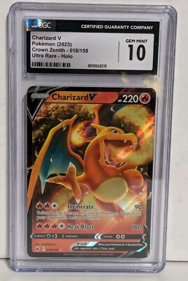 CGC 10 Gem Mint Charizard V 018/159 Ultra Rare Pokemon TCG | eBay