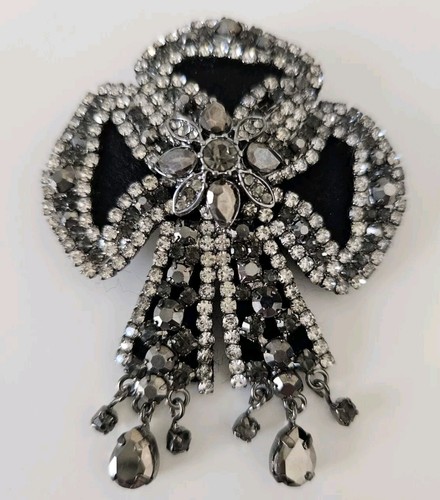 Beautiful Vintage RHINESTONE Encrusted Bow BROOCH Pin | eBay