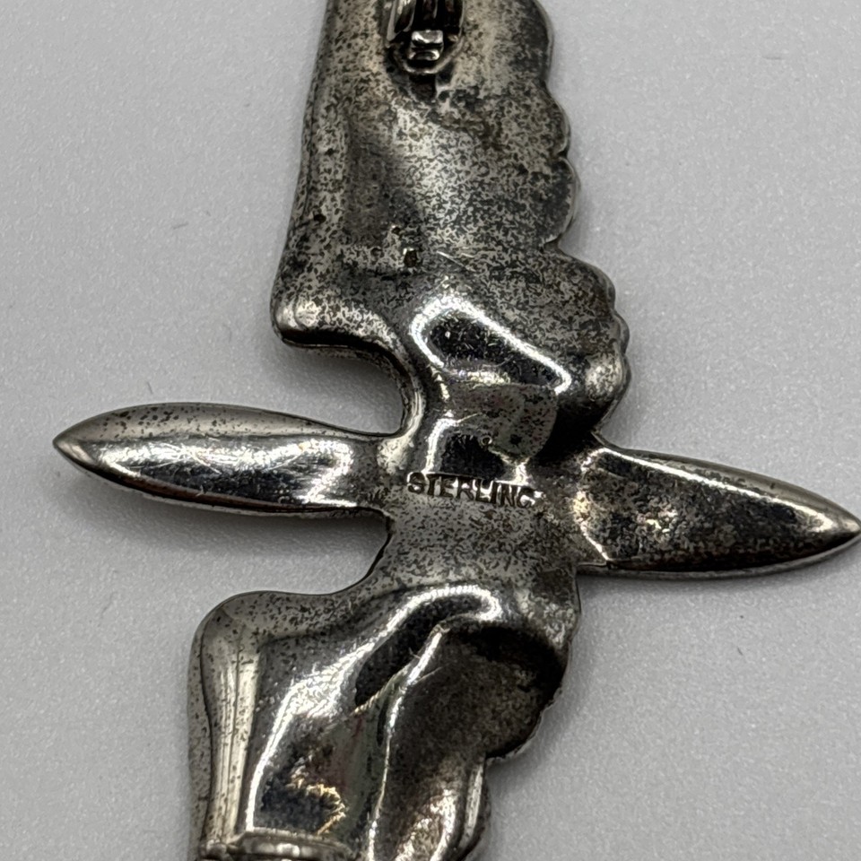 WW2 Winged Propeller Pilot Wings Sterling Silver US Military Air Force ...