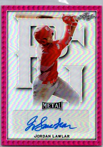 2020 Leaf Metal Perfect Game #BA-JL1 Jordan Lawlar Metal Auto Pink ...