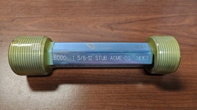 Thread Plug Gage Vermont 1 5/8-12 Stub Acme 2g | eBay