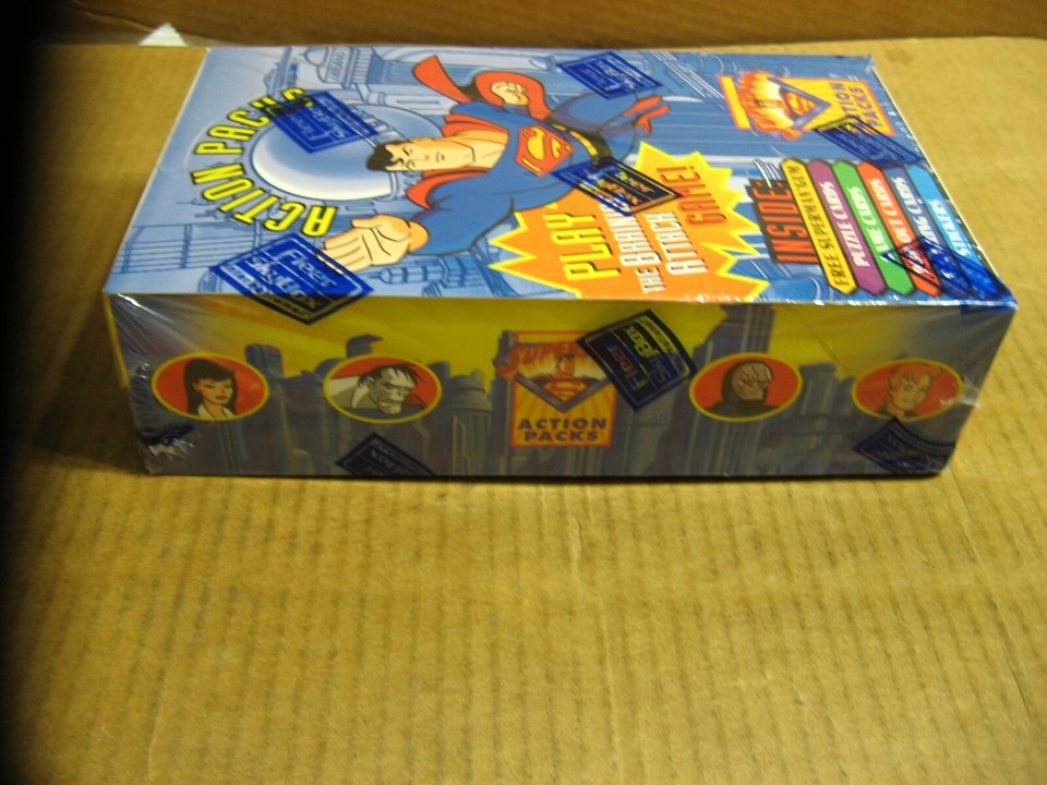 1996 Superman Fleer Skybox Action Packs Large Box Factory Sealed 48 ...