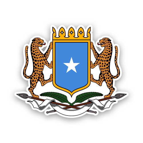 Somali Coat of Arms Sticker Decal - Weatherproof - somalia flag som so ...