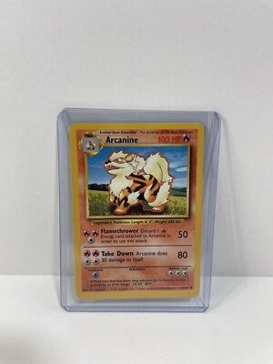 Pokémon TCG Arcanine Base Set 23/102 Regular Unlimited Uncommon Vintage ...