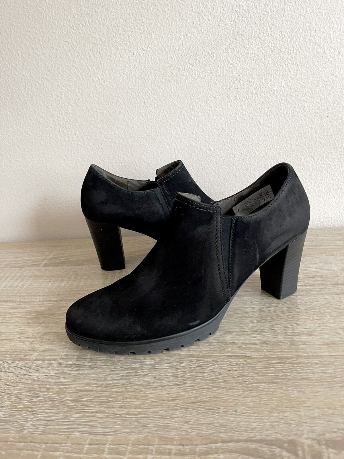 GABOR Black Suede Leather Heel Booties Women’s Size 8 | eBay